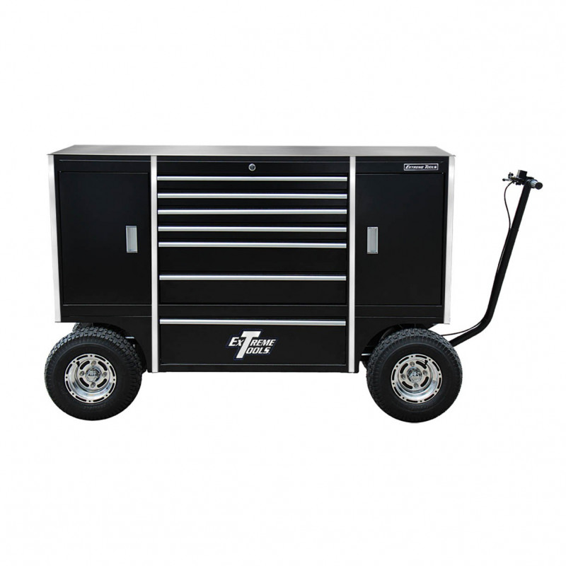 70" Pit Box with 7 Drawers and 2 Compartments - Rockin Toolboxes