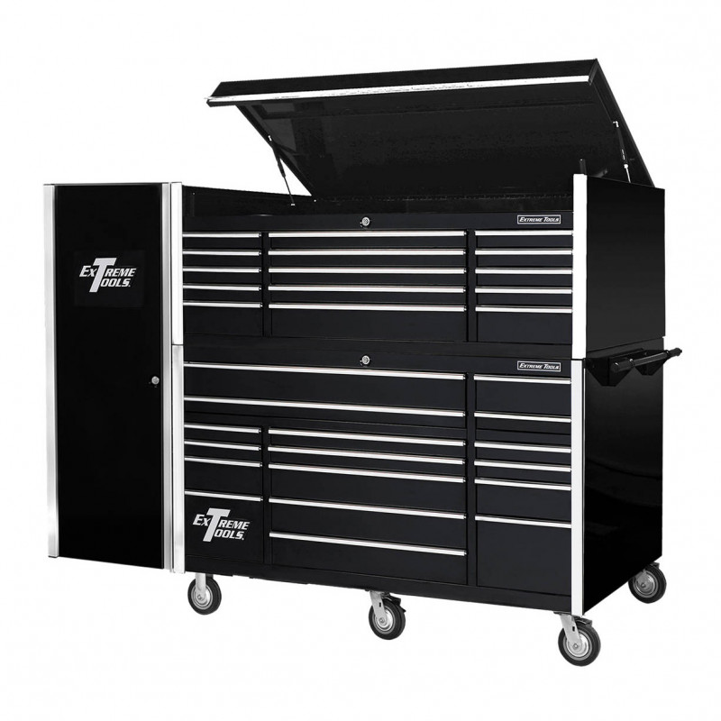 Extreme Tools Combo: 72" Roller Cabinet, Top Chest & Side Locker - RTB