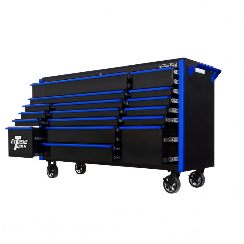 72" x 21" Roller Cabinet, Triple Bank 17 Drawers - Rockin Toolboxes