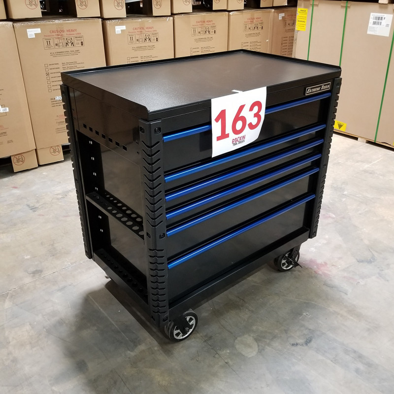 Scratch & Dent 41" 6-Drawers Tool Cart with Pry Bar Holders and Flip Top