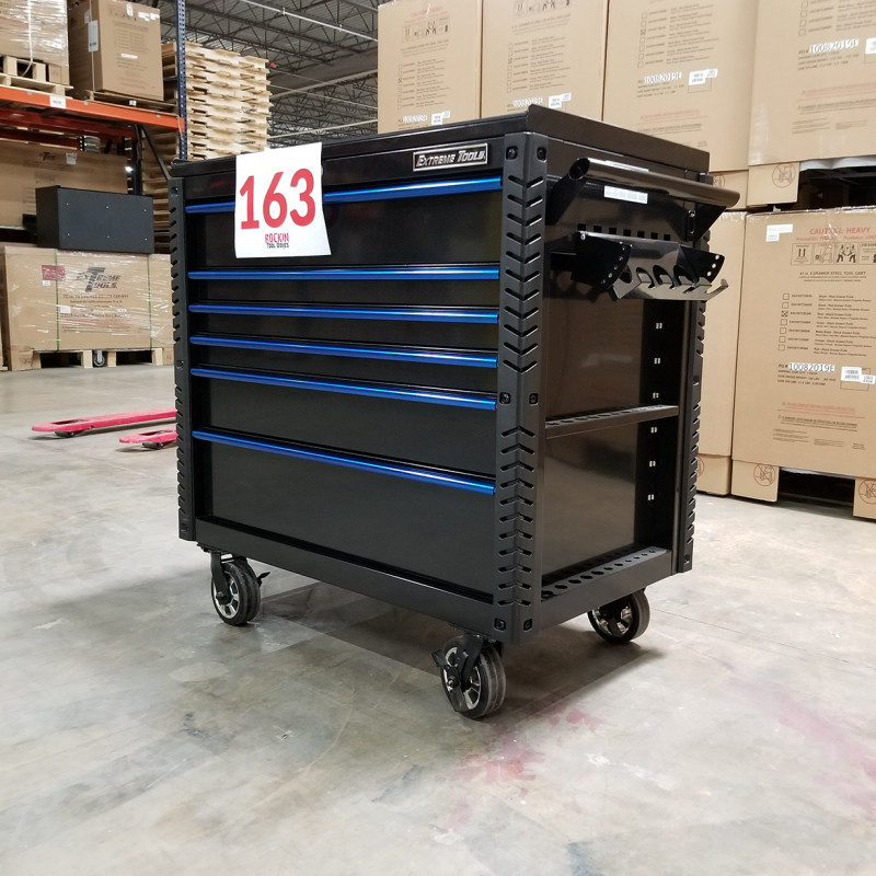 Scratch & Dent 41" 6-Drawers Tool Cart with Pry Bar Holders and Flip Top