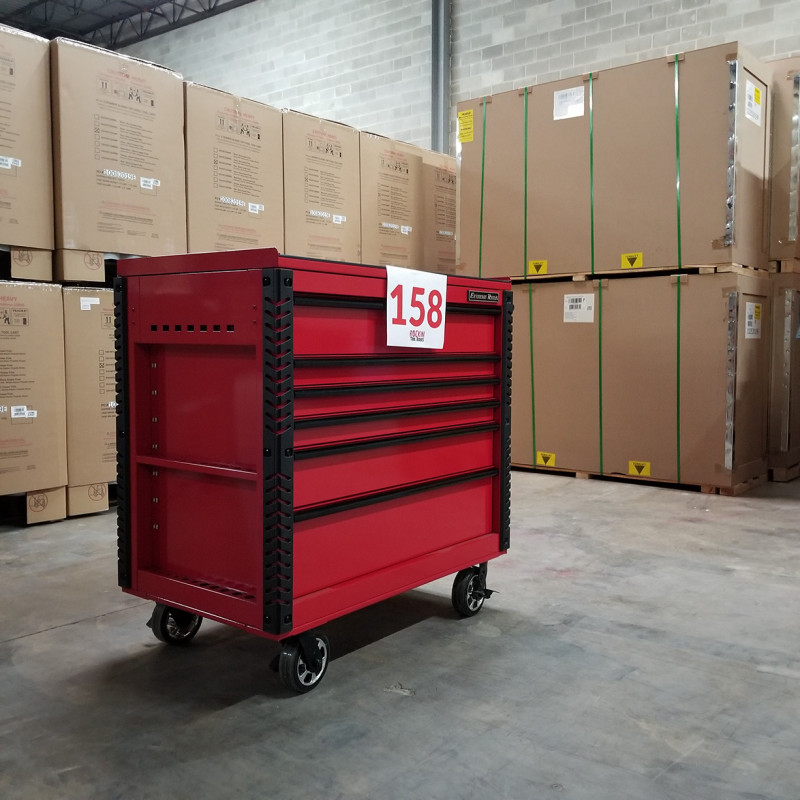 Scratch & Dent 41" 6-Drawers Tool Cart with Pry Bar Holders and Flip Top